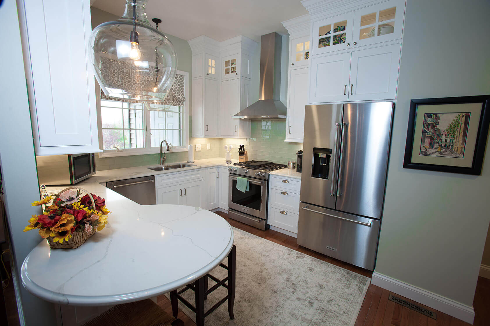 Kitchen Remodel with Round Breakfast Bar - Callier and Thompson